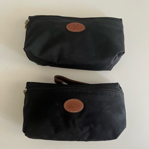 Longchamp | Bags | Longchamp Le Pliage Black Pouchette Small Handle Bag ...